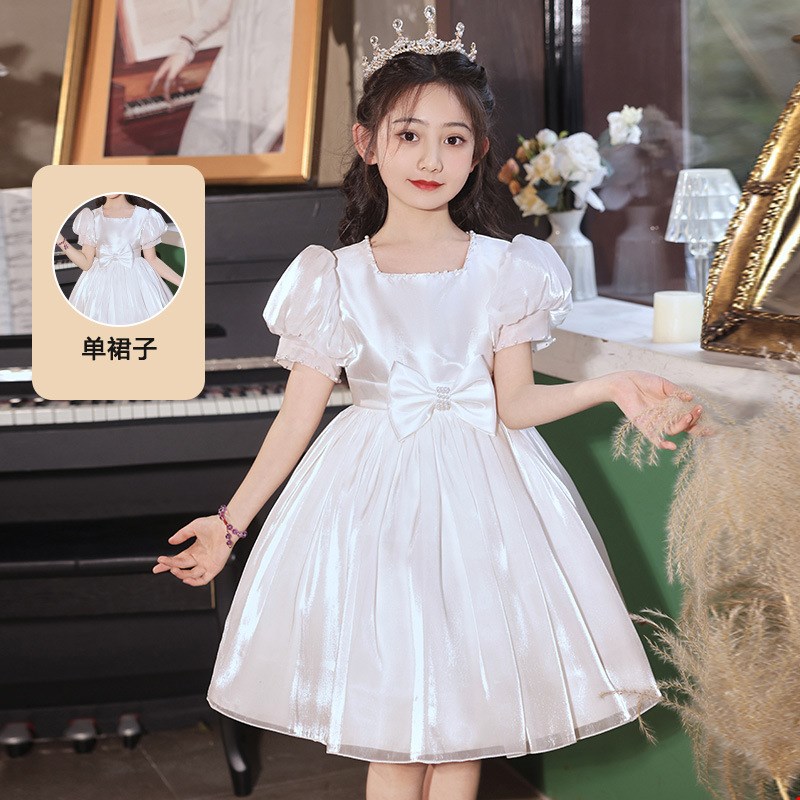 Đầm công chúa bé gái cổ điển màu trắng CBT901772 | Bé Cưng Shop